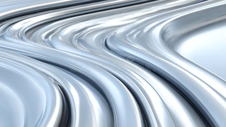 Wavy Chrome Texturee, Potentially for Backgrounds or Abstract Designs Stock Illustration ...