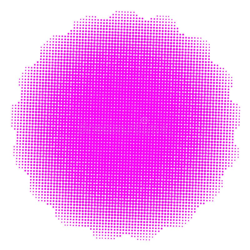 Wavy Circle Shape Halftone Background Stock Vector - Illustration of ...