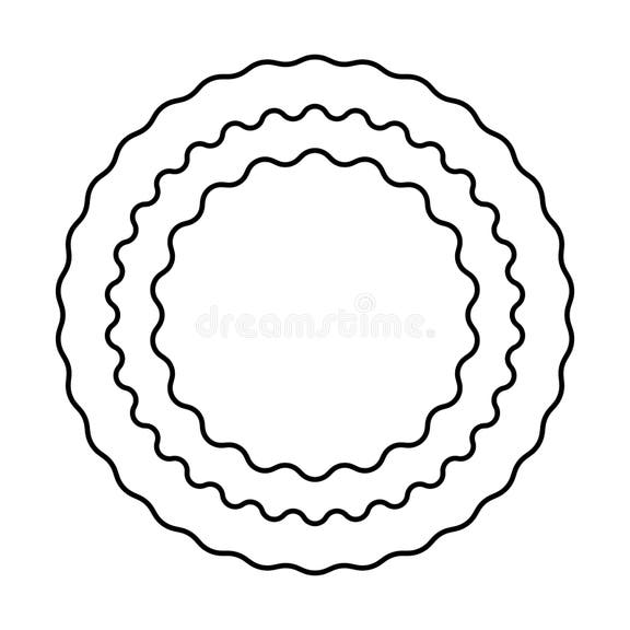 Wavy circles stock vector. Illustration of design, three - 272967683