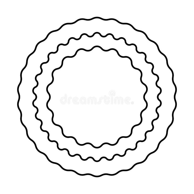 Wavy circles stock vector. Illustration of design, three - 272967683