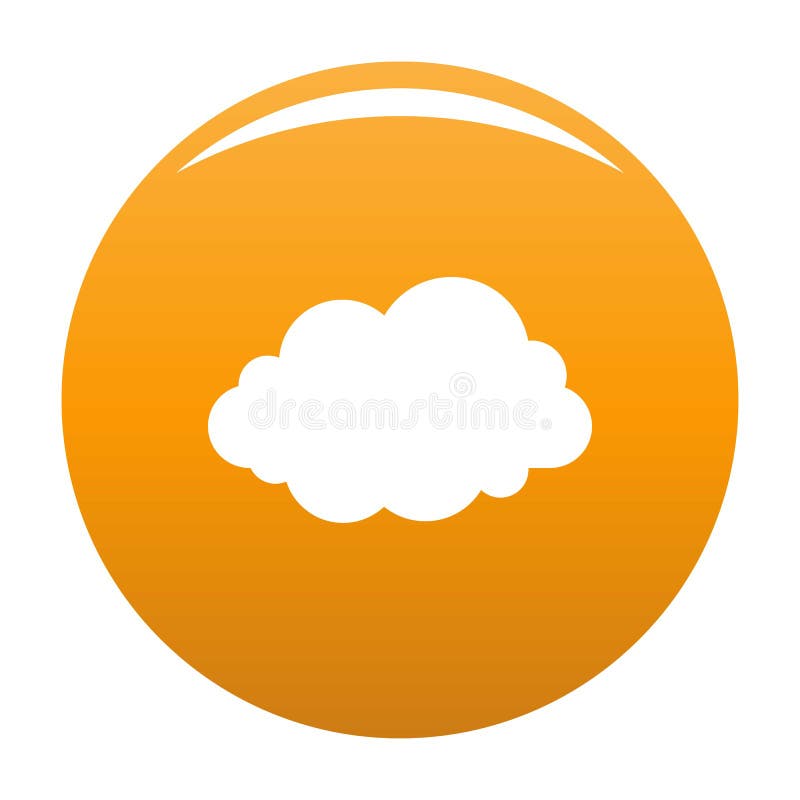 Wavy cloud icon orange stock illustration. Illustration of computing ...