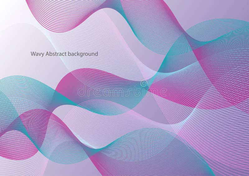 Wavy Color Abstract Background Stock Illustration - Illustration of ...