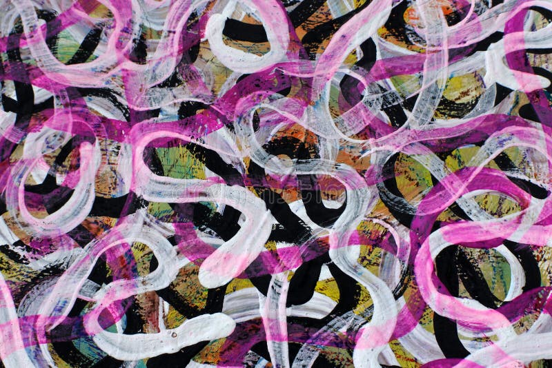 Colored Lines and Spots. Multi-layer Pattern Stock Image - Image of ...