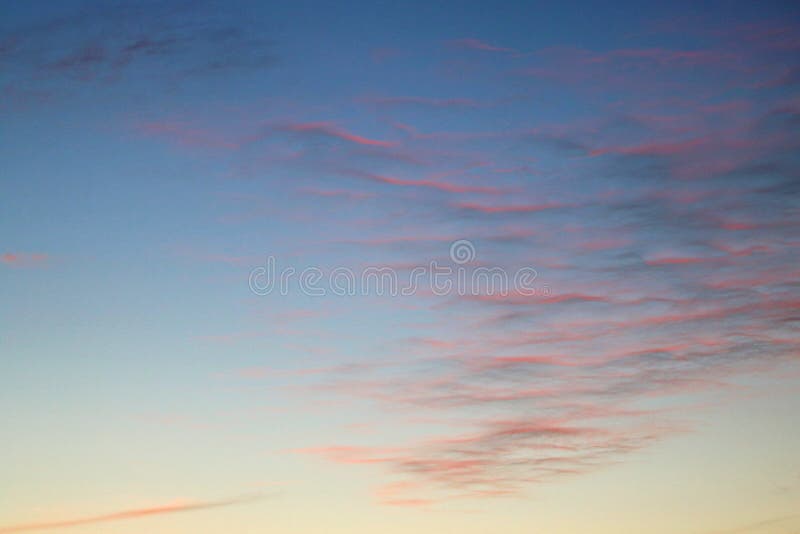 Wavy Colored Lines of Clouds in Sky at Sunset Stock Image - Image of ...