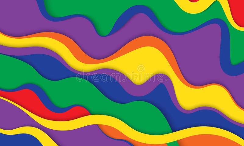Wavy Colorful Abstract Background Design Stock Vector - Illustration of ...