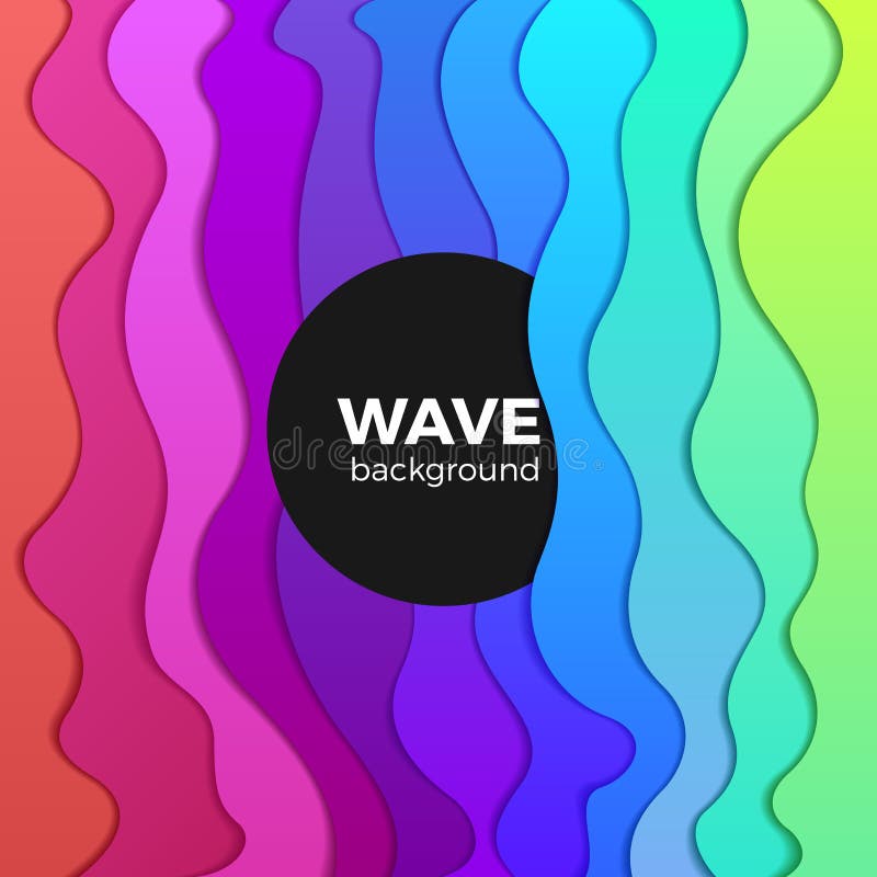 Wavy Colorful Background Abstract Design Vector. R Stock Vector ...