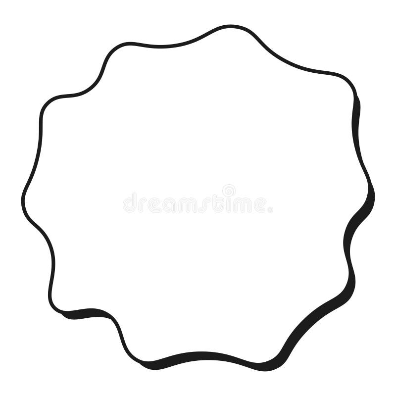 Wavy Comic Frame Shape. Vector Stock Vector - Illustration of comic ...