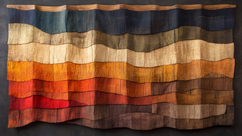 Wavy Cork Texture Color Palette Sample Stock Illustration ...