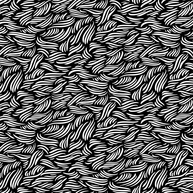 Seamless Abstract Pattern of Hand Drawn Wavy Lines Stock Vector ...
