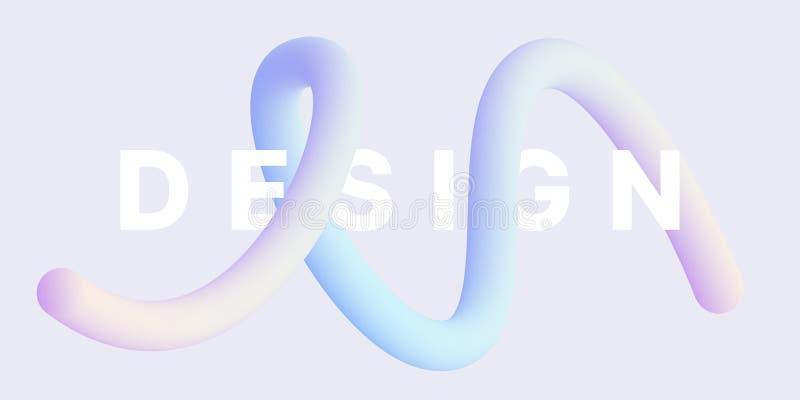 Template with Colorful Gradient Squiggles Shapes. Stock Illustration - Illustration of simple ...