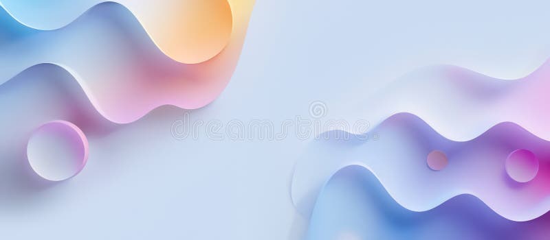 Wavy 3D Shapes Background stock illustration. Illustration of design ...