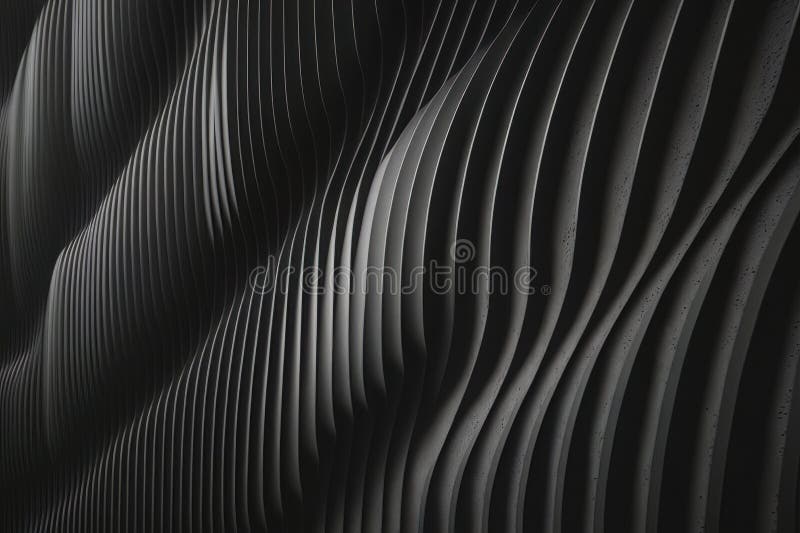 Wavy Dark Gray Textures. a Redesigned. Illustration AI Generative Stock ...