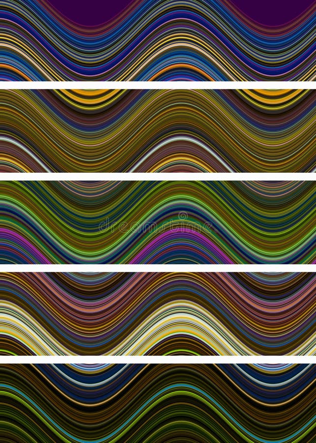 Wavy Design and Multicolored Stock Illustration - Illustration of ...