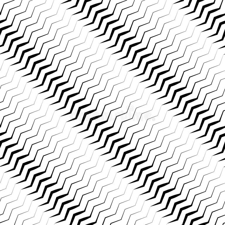 Wavy Diagonal Parallel Lines. Seamless, Repeatable Monochrome Pa Stock ...