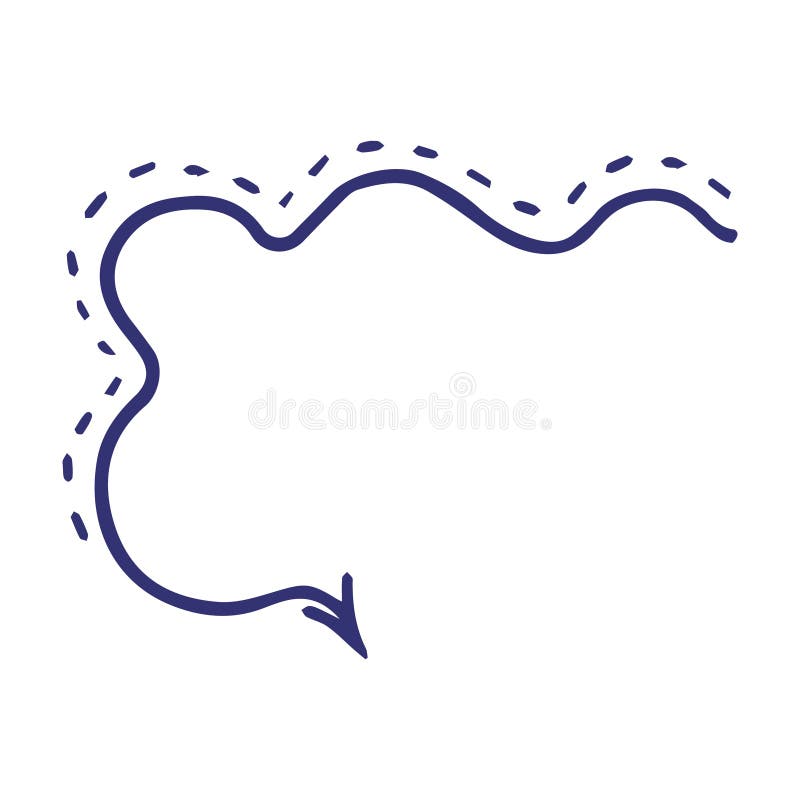 Wavy Doodle Arrow Vector Design Element Stock Vector - Illustration of ...