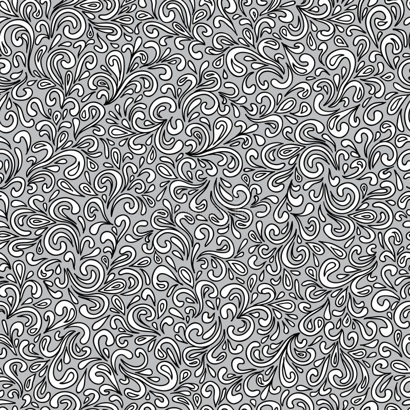 Wavy Doodle Seamless Pattern Stock Vector - Illustration of element ...