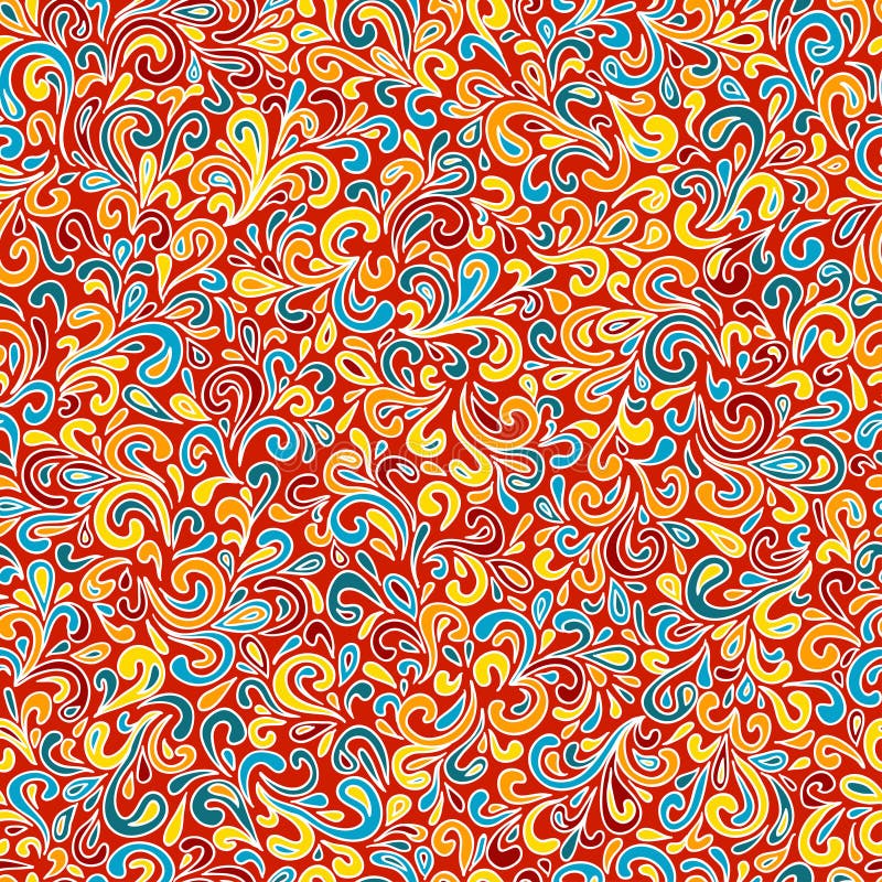 Wavy Doodle Seamless Pattern Stock Vector - Illustration of seamless ...