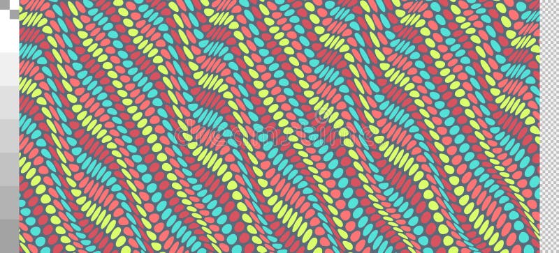 Wavy Dotted Background with Optical Illusion. Abstract Polka Dots ...