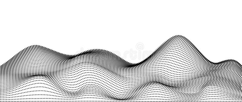 Wavy Dotted Stripes Background. Curve Dashed Lines Pattern. Abstract ...
