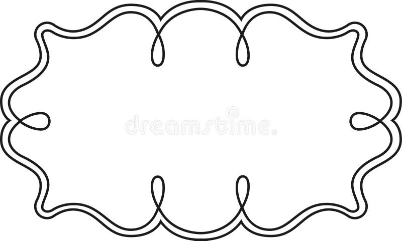 Wavy Double Lines Forming an Elegant and Decorative Frame, Featuring ...