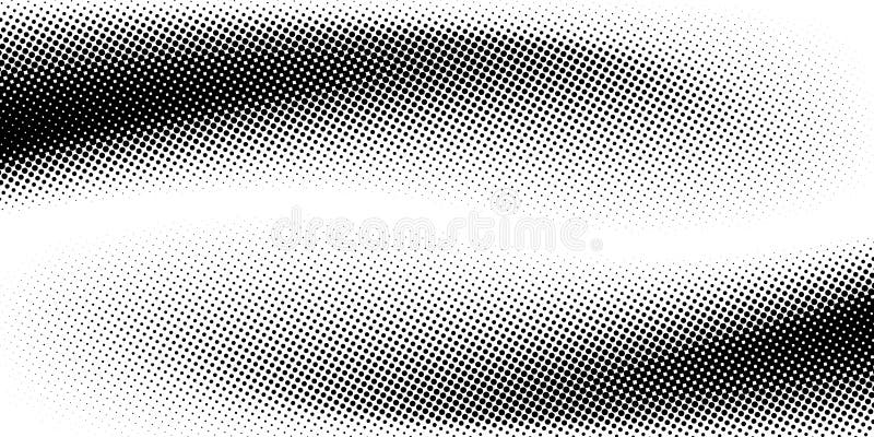 Wavy Effect with Halftone Gradient Dots. Pixelated Black and White ...