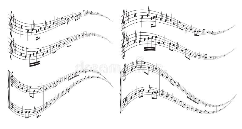 Wavy Music Staff Stock Illustrations – 429 Wavy Music Staff Stock ...