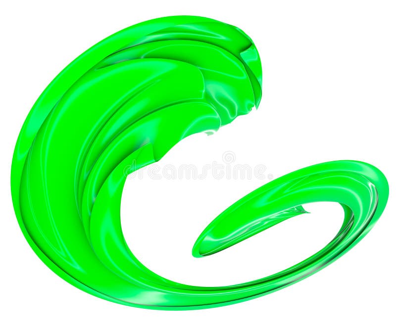 Wavy Fabric on a White Background. 3D Rendering Stock Illustration ...