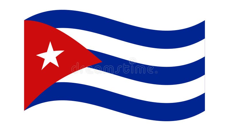 Wavy Flag of Cuba, Isolated on Transparent Background. Flag of the ...