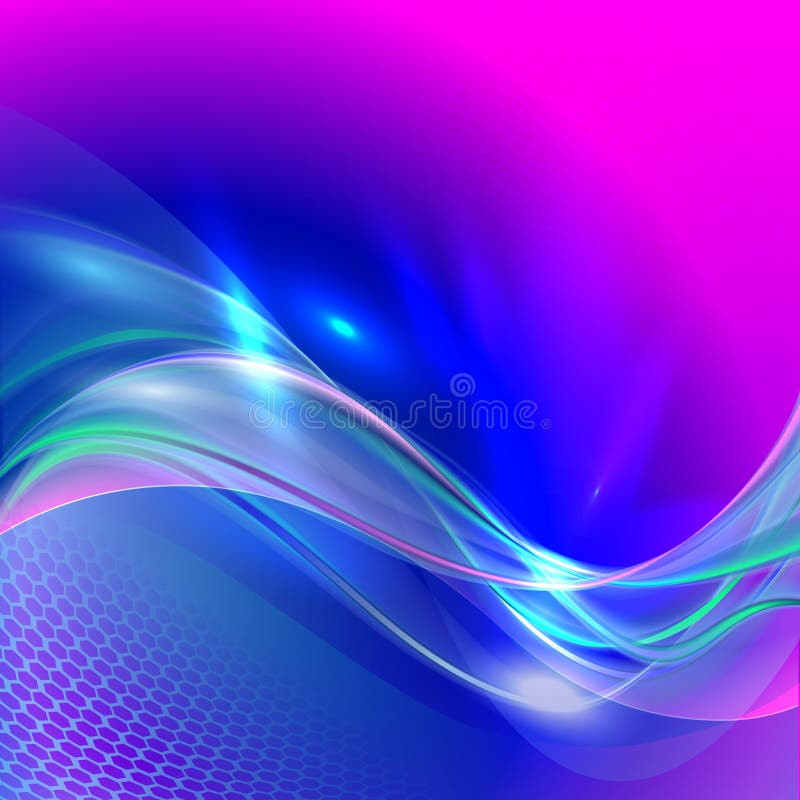 Wavy Flare with Hexagon Honeycomb Pattern Stock Vector - Illustration ...