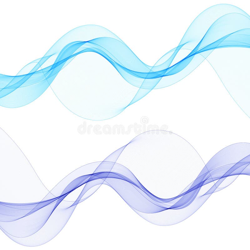 Wavy Flow. Set of Abstract Vector Waves. Border, Certificate, Banner ...