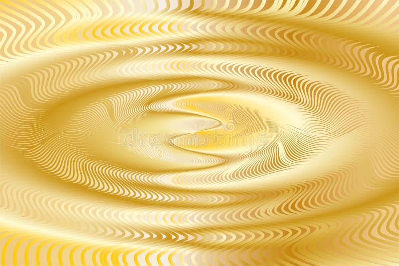 Wavy and Fluid Gold Texture Pattern. Vector Illustration of Rippled ...