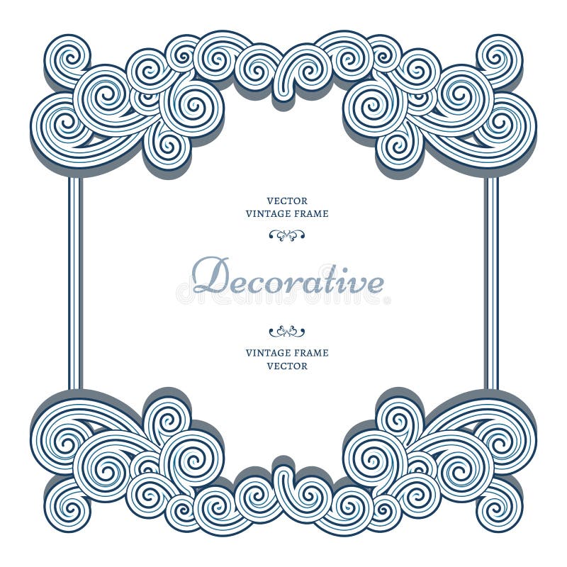 Wavy frame stock vector. Illustration of decorative, ornamental - 31656596
