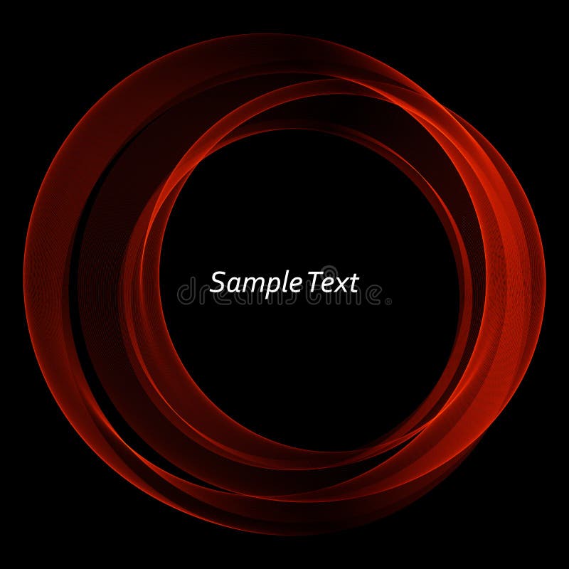 Wavy Frame Red-bright Wave on a Black Abstract Background. Design ...