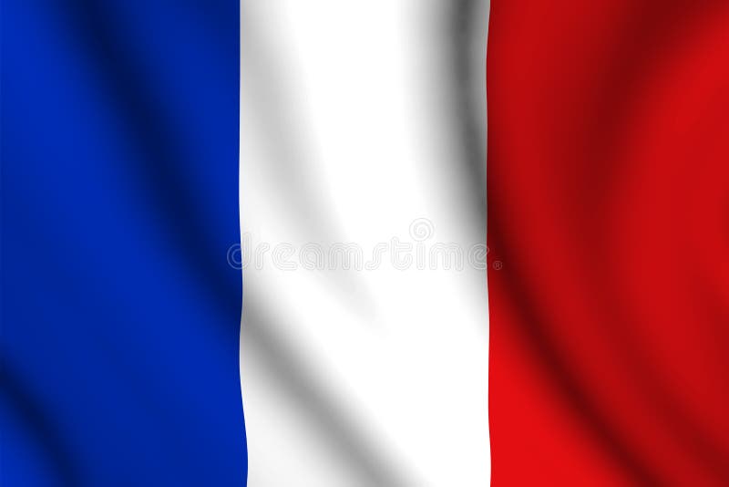 Wavy French Flag Grunged stock illustration. Illustration of icon ...