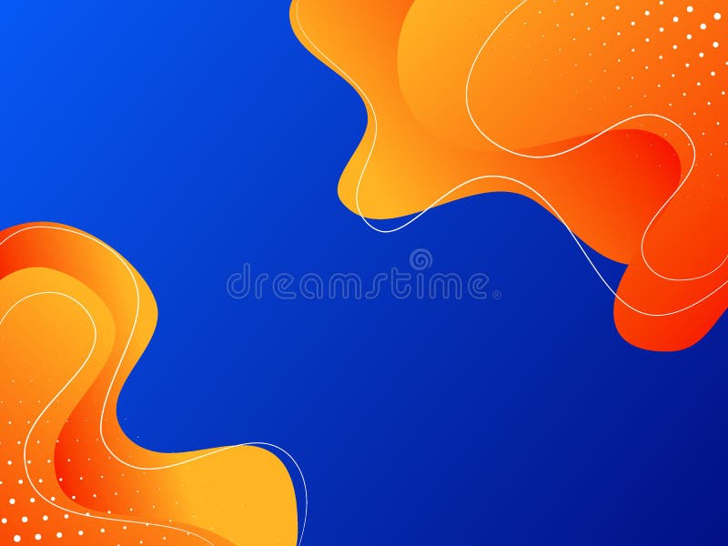 Wavy Geometric Background. Trendy Color Shapes Composition. Stock ...