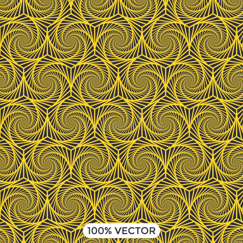 Wavy and Geometric Seamless Patterns with Yellow Line Stock Vector ...