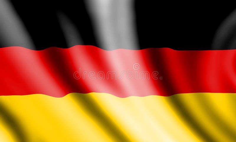 Wavy German Flag Illustration Stock Illustration - Illustration of wind ...