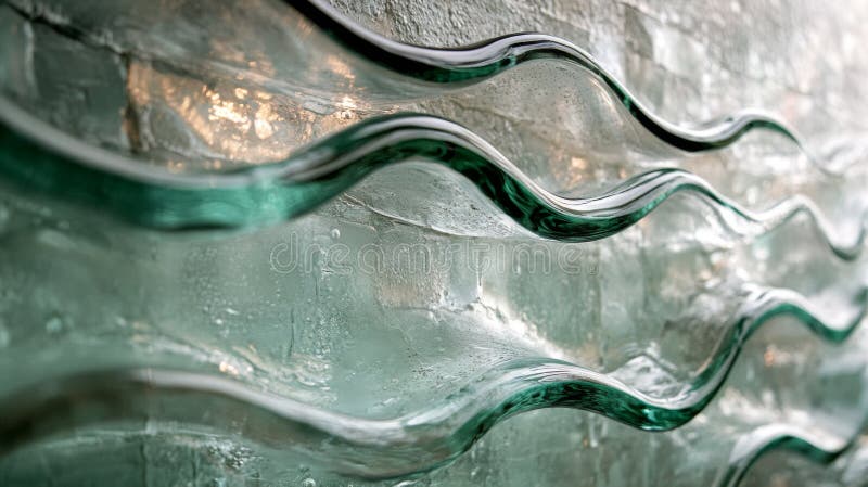 Wavy Glass Panels Create Abstract Art Design Stock Illustration ...