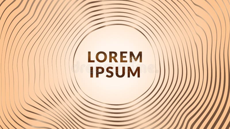 Wavy Gold Circle Line Pattern. Abstract Background Design Template ...