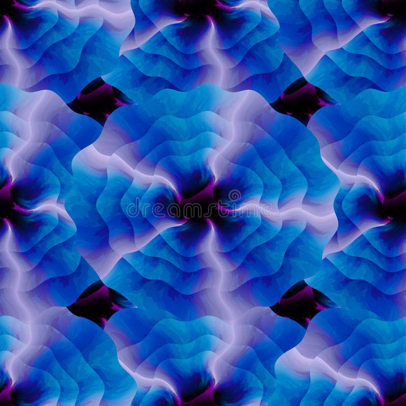 Wavy Gradiant Red and Orange Flower Abstract Seamless Pattern Stock ...