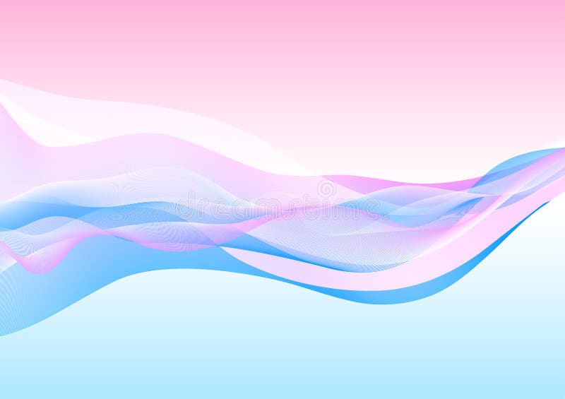 Wavy Gradient Background, Gender Reveal Party Concept, Wave Lines in a ...