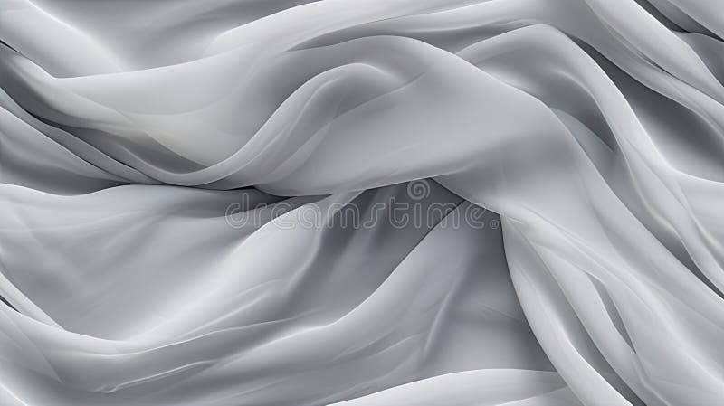 Wavy Gray Crepe Chiffon Elegantly Folded, Highlighting the Intricate ...