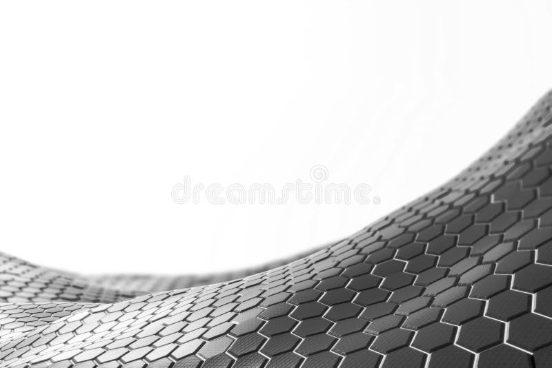 Gray Honeycomb Pattern Surface, White Background Stock Illustration ...