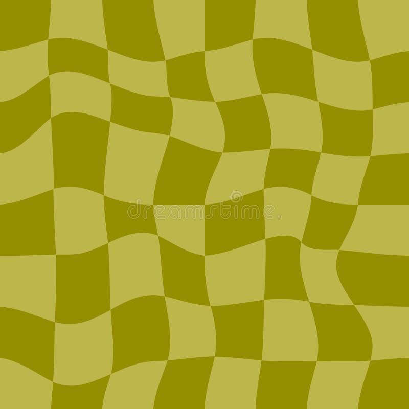 Wavy Green Checkered Seamless Pattern Stock Vector - Illustration of ...