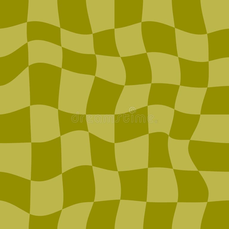 Wavy Green Checkered Seamless Pattern Stock Vector - Illustration of ...