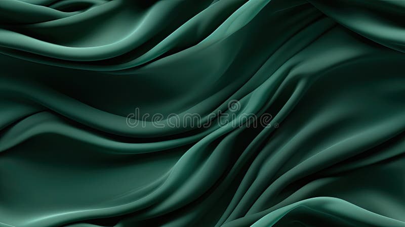 Wavy Green Crepe Chiffon Elegantly Folded, Highlighting the Intricate ...