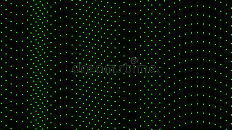 Wavy Green Dot Matrix on Black Background Stock Footage - Video of ...