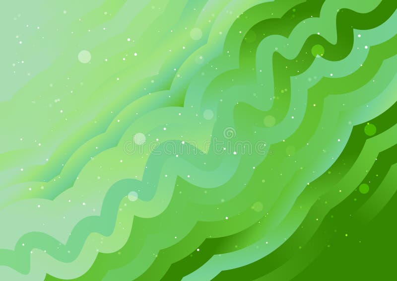 Wavy Green Gradient Background Vector Stock Vector - Illustration of ...