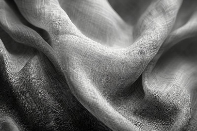 Wavy Grey Linen Fabric. the Texture of the Linen Fabric Stock ...