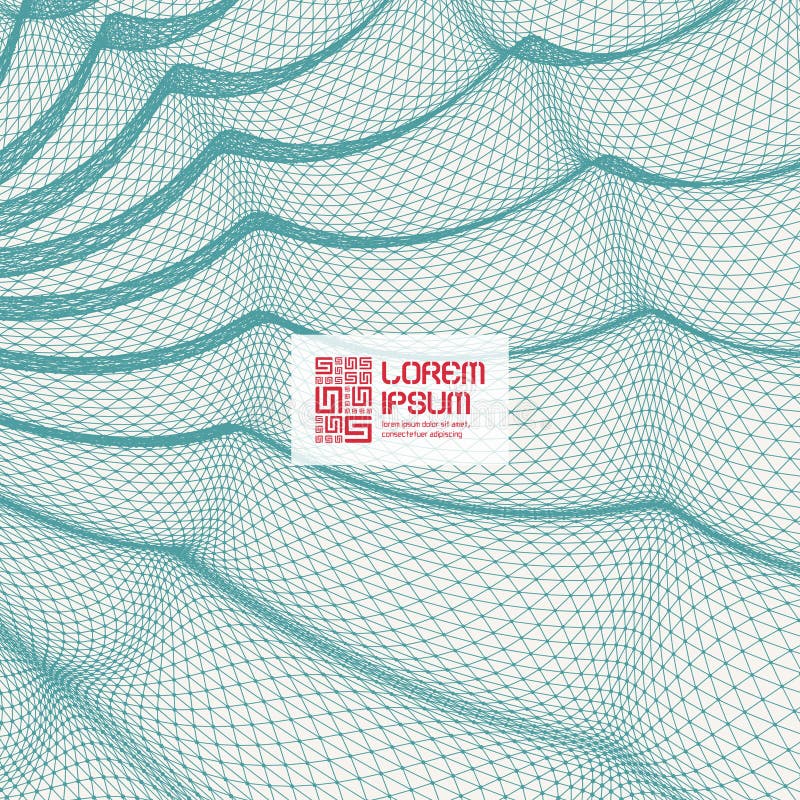 Wavy Grid Background. 3d Abstract Vector Illustration Stock Vector ...